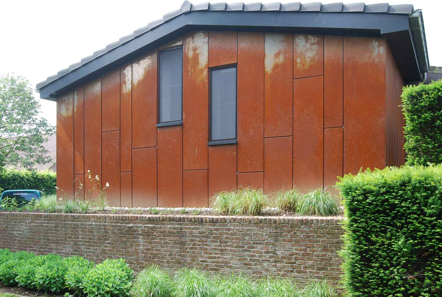 Volledige gevelbekleding met cortenstaal - Cortenstaalshop.be